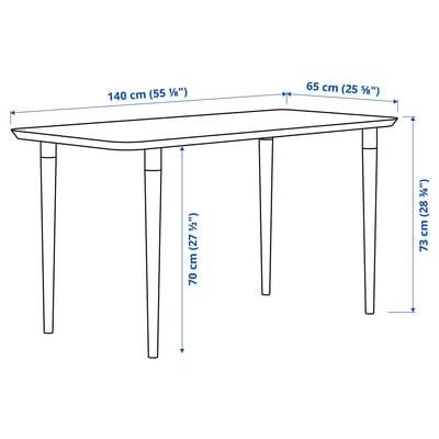 ANFALLARE / HILVER desk, bamboo, 140x65 cm - IKEA