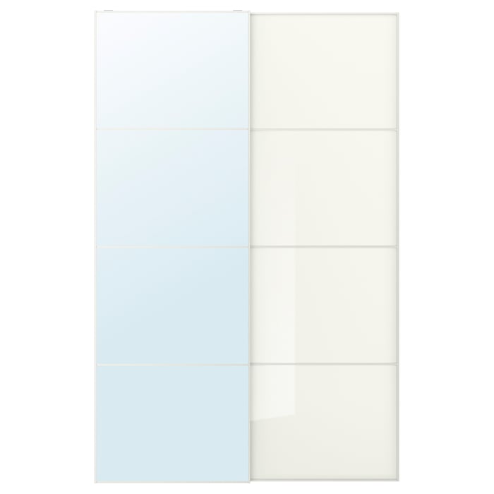 Sliding Wardrobe Doors Wooden And Tempered Glass Ikea 4502