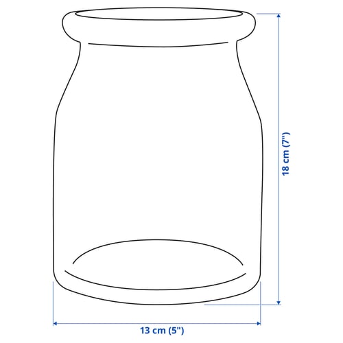BEGÄRLIG vase, clear glass, 18 cm - IKEA