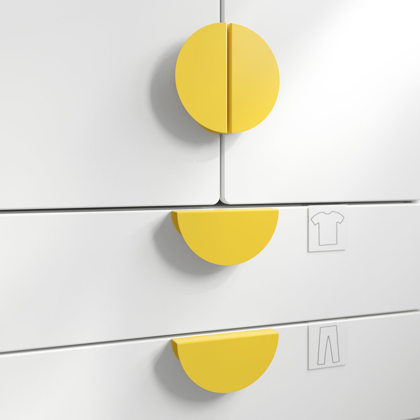 Yellow Knobs - Yellow Handles -Yellow Drawer Pulls - IKEA