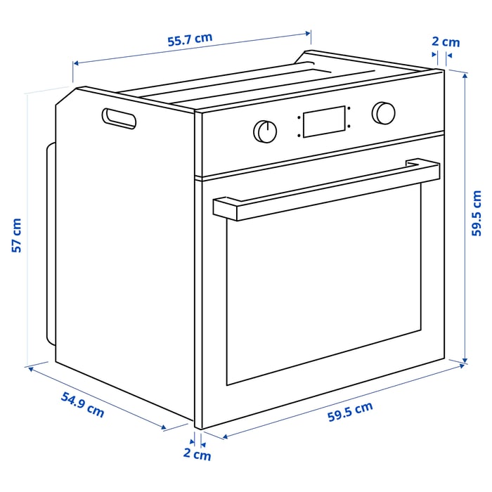 BEJUBLAD Forced air oven, white glass - IKEA