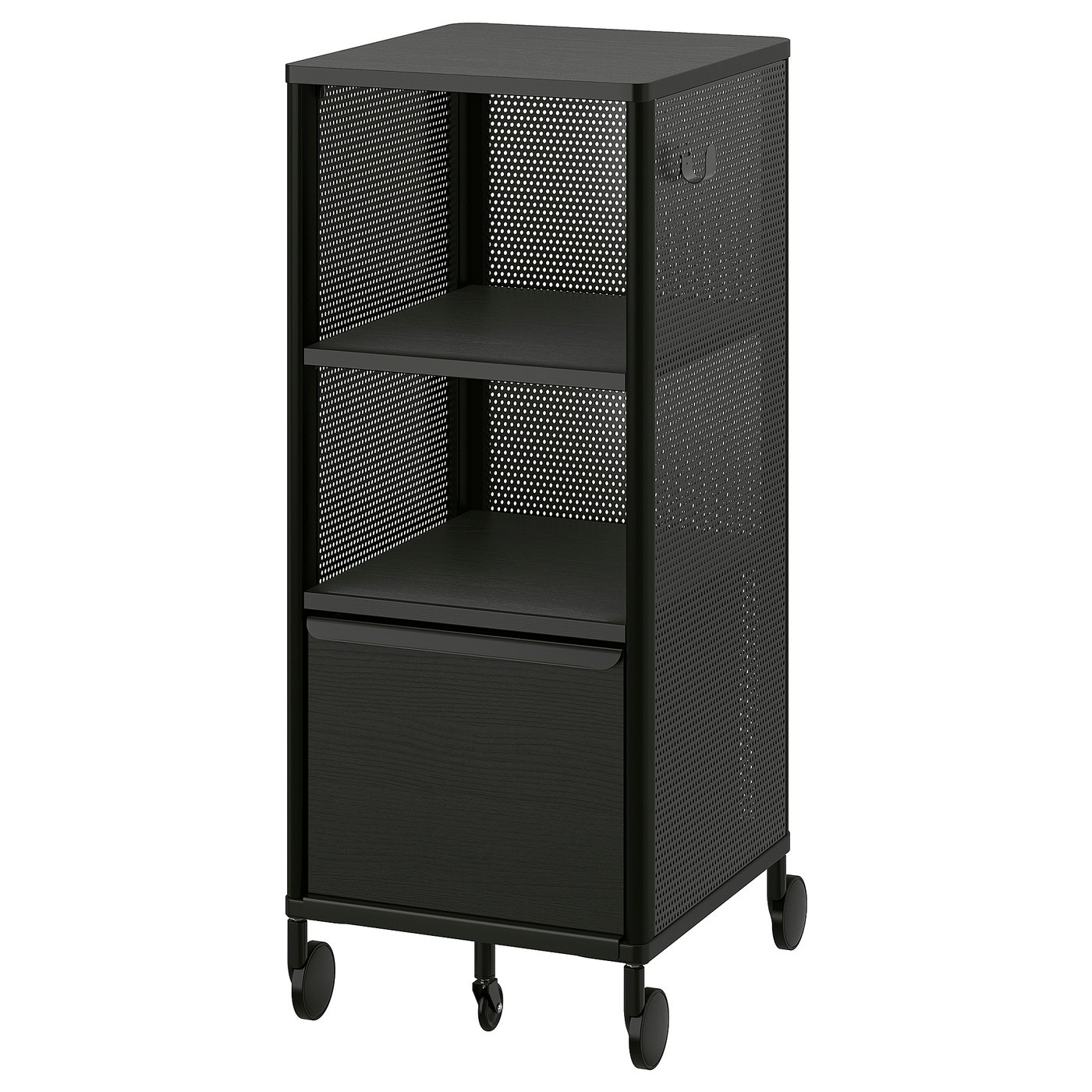 BEKANT storage unit on castors, mesh/black, 41x101 cm - IKEA