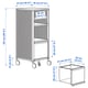 BEKANT storage unit on castors, mesh/black, 41x101 cm - IKEA