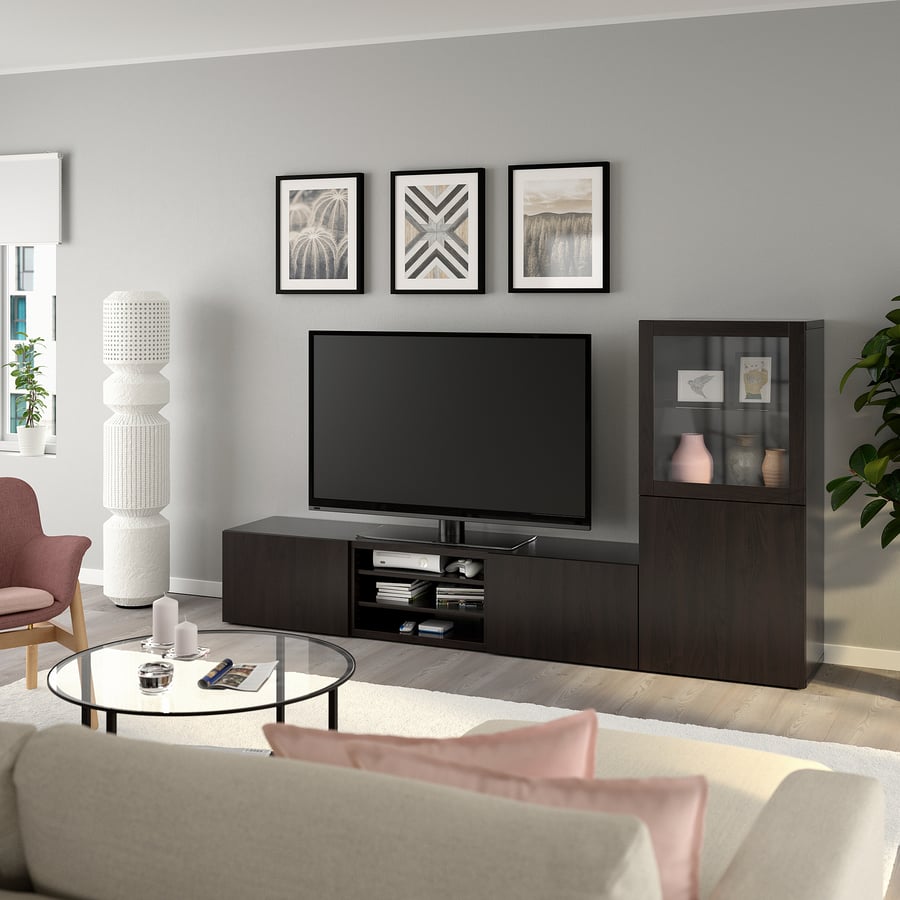 BESTÅ frame, black-brown, 60x40x128 cm - IKEA
