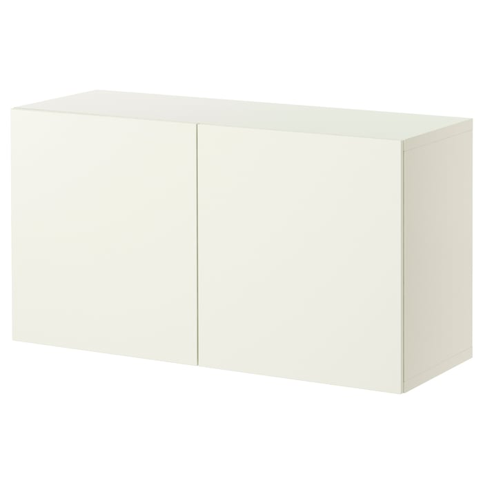 BESTÅ shelf unit with doors, white/Lappviken white, 120x42x64 cm - IKEA