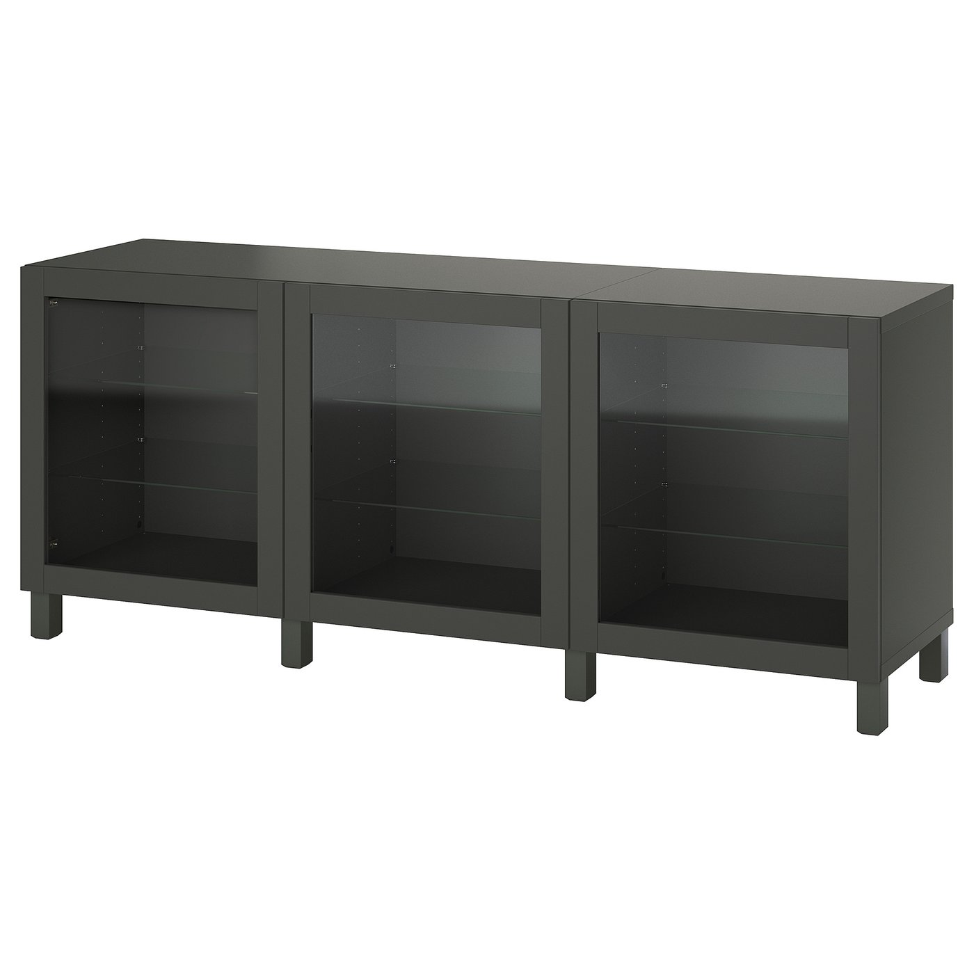 BESTÅ storage combination with doors, dark grey/Sindvik/Stubbarp dark ...