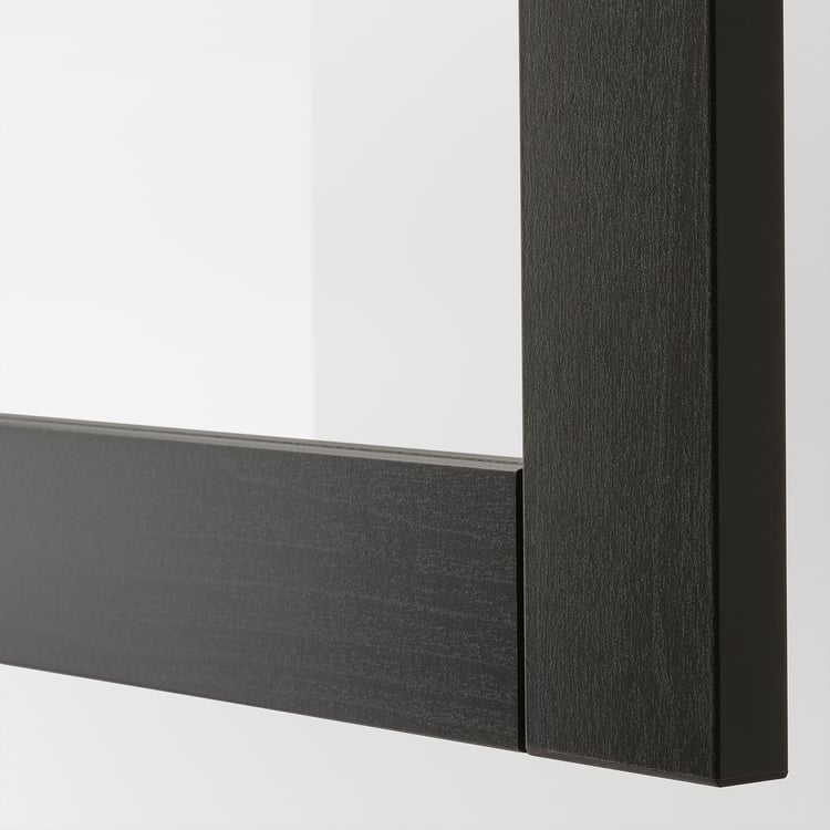 BESTÅ wall-mounted cabinet combination, black-brown/Sindvik, 120x42x64 ...