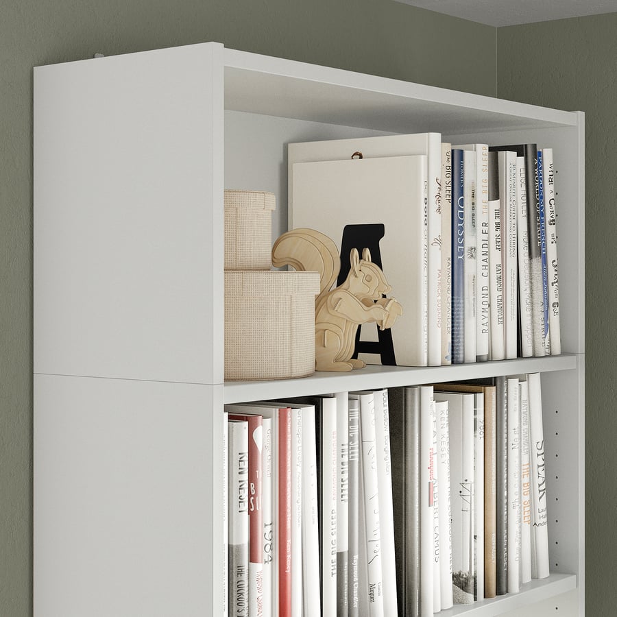 BILLY bookcase with height extension unit, white, 80x28x237 cm - IKEA