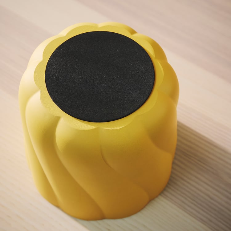 DOFTRIPS plant pot, dark yellow, 12 cm - IKEA