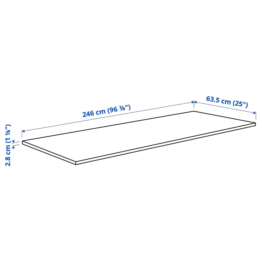EKBACKEN worktop, brown walnut effect/laminate, 246x2.8 cm - IKEA