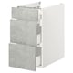 ENHET Base cb w 3 drawers, white, 40x60x75 cm - IKEA
