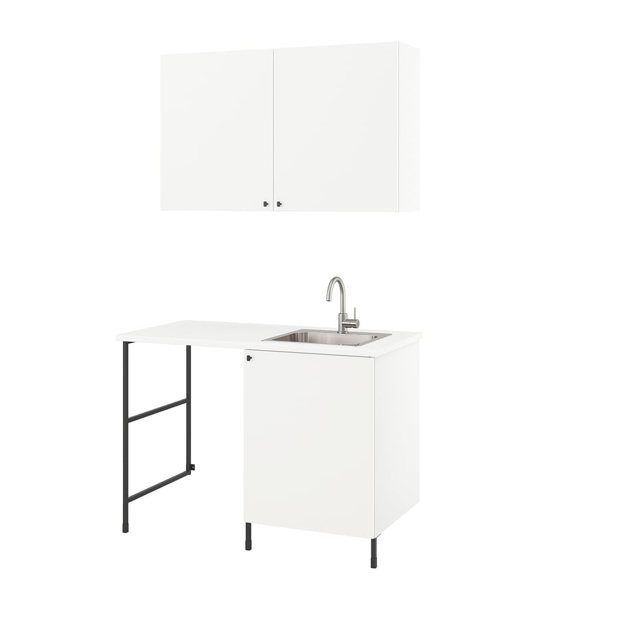 ENHET laundry, anthracite/white, 139x63.5x87.5 cm - IKEA