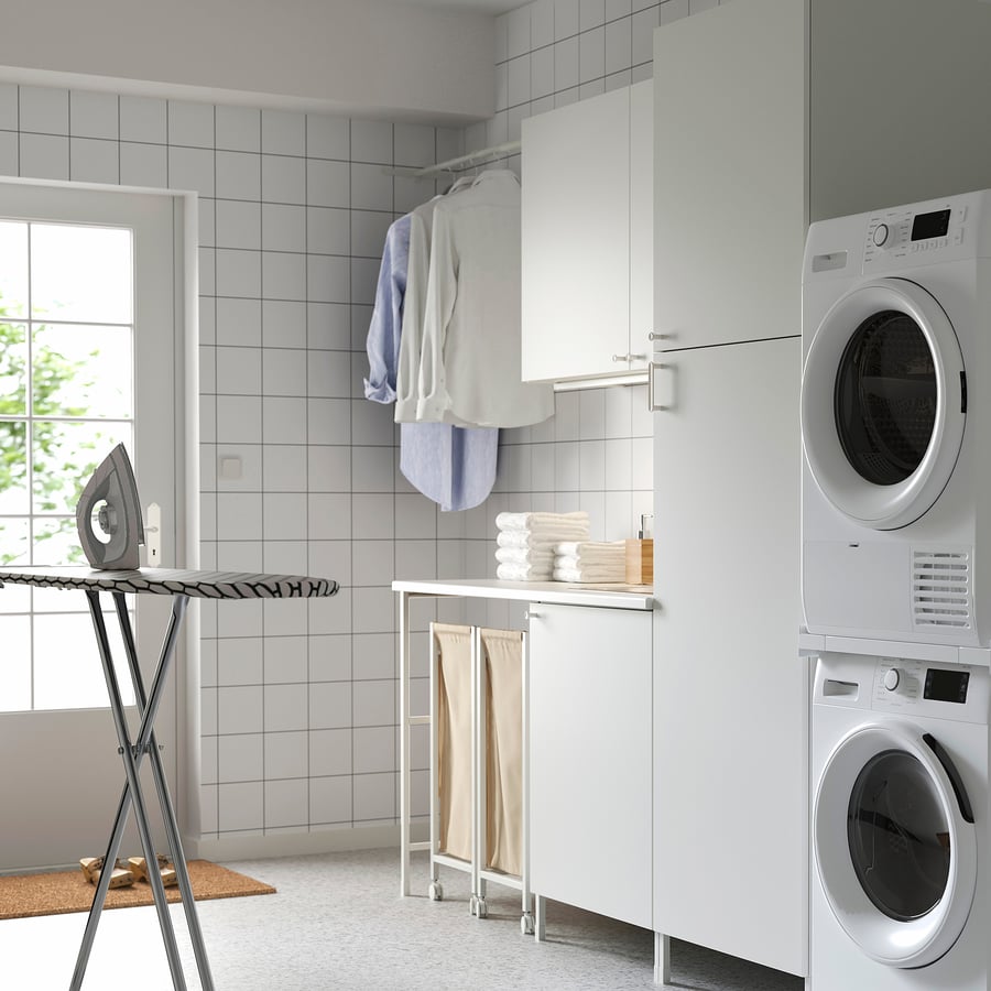 ENHET laundry, white, 199x63.5x222.5 cm - IKEA