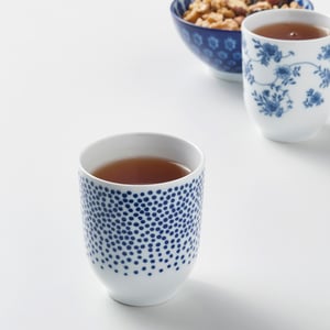 ENTUSIASM Mug, patterned, blue - IKEA