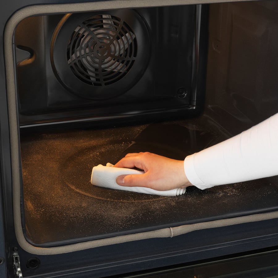 FINSMAKARE Forced air oven w pyro/steam func, black - IKEA