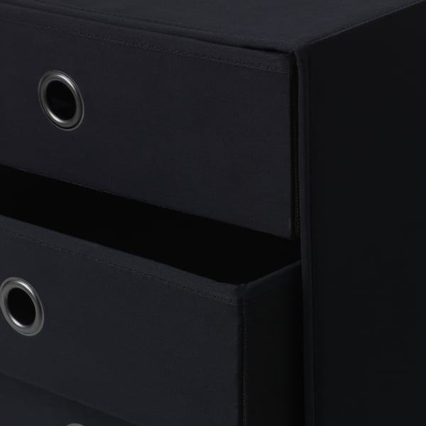 FLARRA Mini chest with 3 drawers, black, 33x38 cm - IKEA