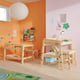 FLISAT Children's desk, height adjustable/green - IKEA