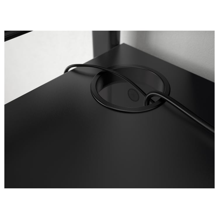 FREDDE Desk, black, 185x74x146 cm - IKEA