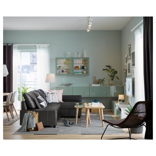 FRIHETEN corner sofa-bed with storage, Bomstad black - IKEA