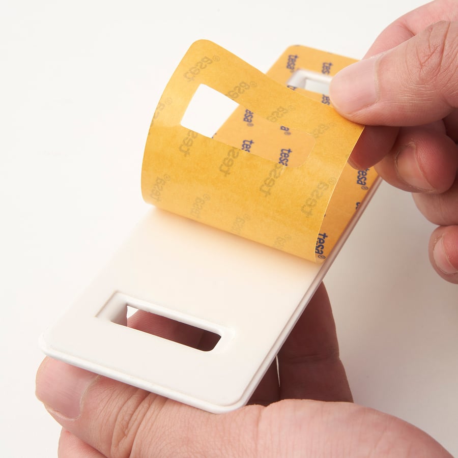 GALTBOX rack with 3 hooks, self-adhesive/white - IKEA