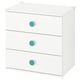 GODISHUS chest of 3 drawers, white, 60x40x60 cm - IKEA