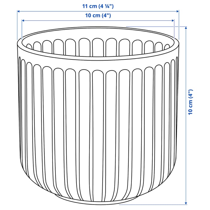GRADVIS plant pot, in/outdoor grey, 9 cm - IKEA