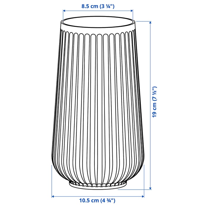 GRADVIS vase, grey, 19 cm - IKEA