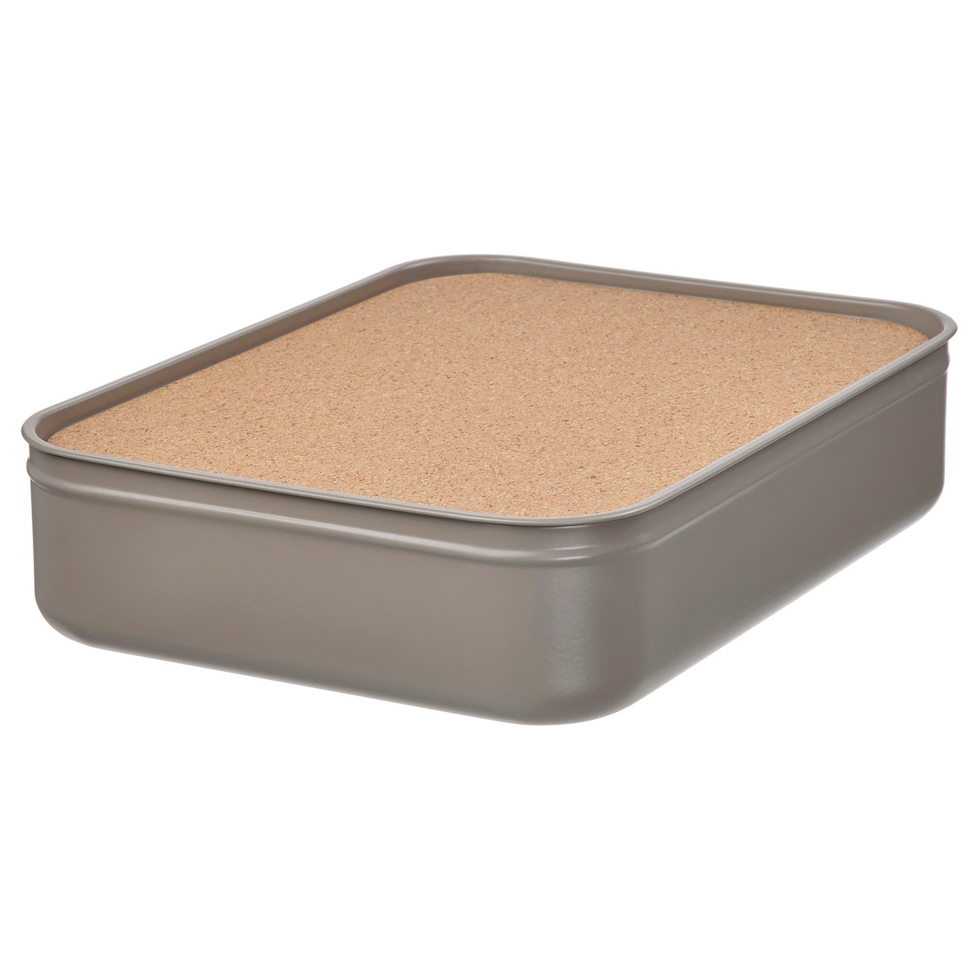 HARVMATTA box with compartments, dark grey-beige, 24x18x6 cm - IKEA