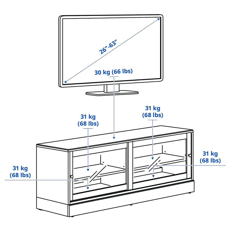 HAVSTA TV bench with plinth, white, 160x47x62 cm - IKEA