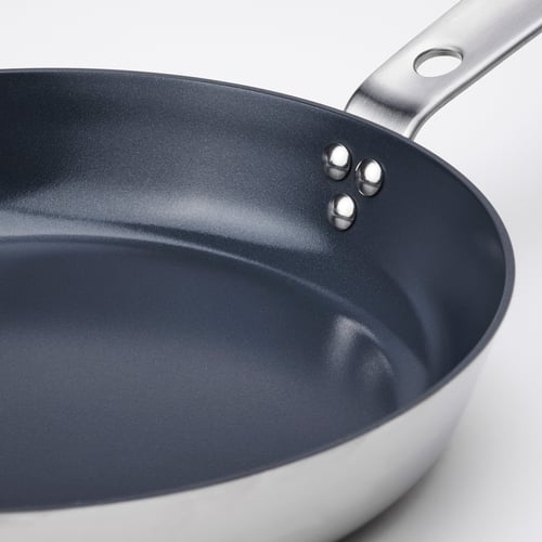 HEMKOMST frying pan, stainless steel/non-stick coating, 24 cm - IKEA