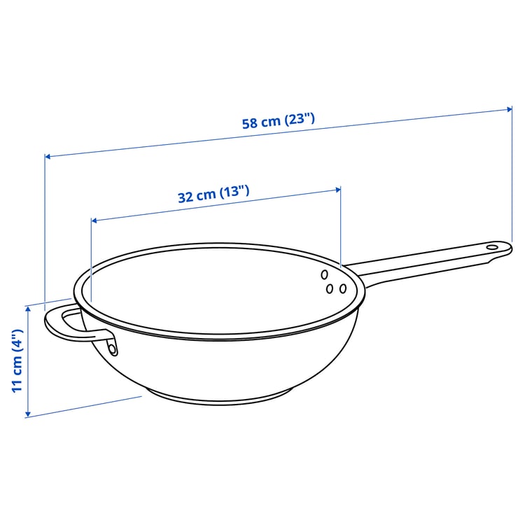 IKEA 365+ wok, stainless steel/non-stick coating, 32 cm - IKEA