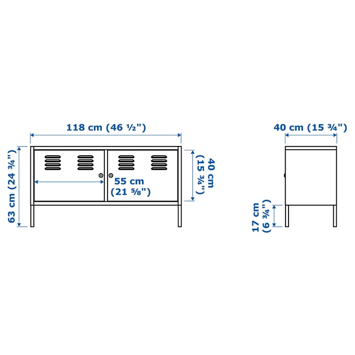 IKEA PS Cabinet, white, 119x63 cm - IKEA