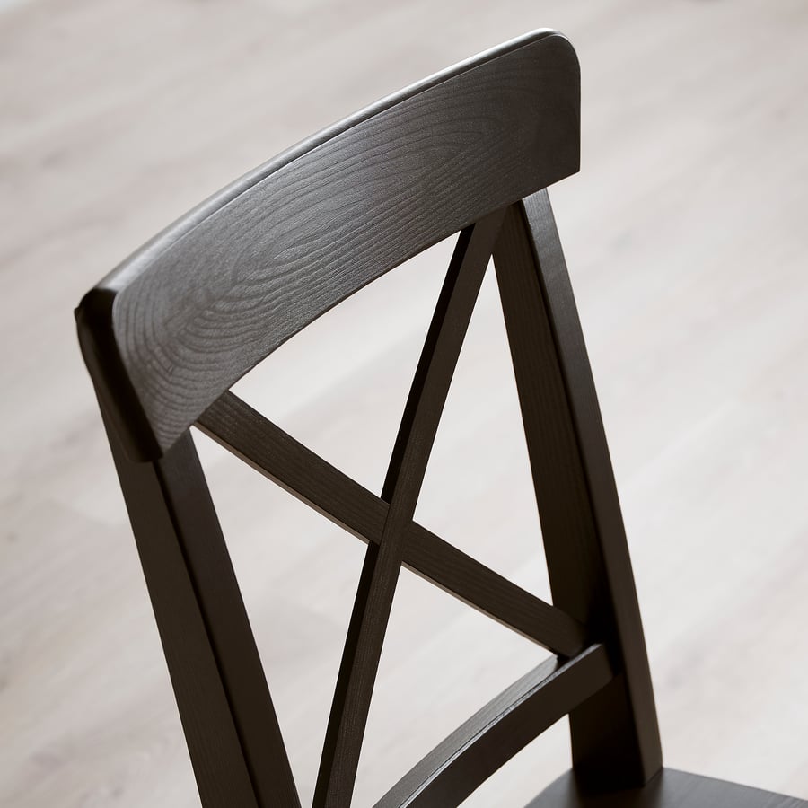 INGOLF chair, brown-black - IKEA