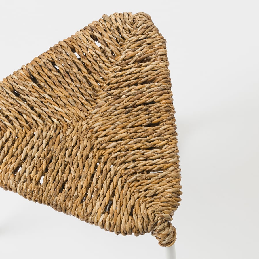 JUTEBODA stool, natural/white - IKEA