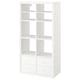 KALLAX shelving unit, with 4 drawers/with 2 shelf inserts white, 147x77 ...