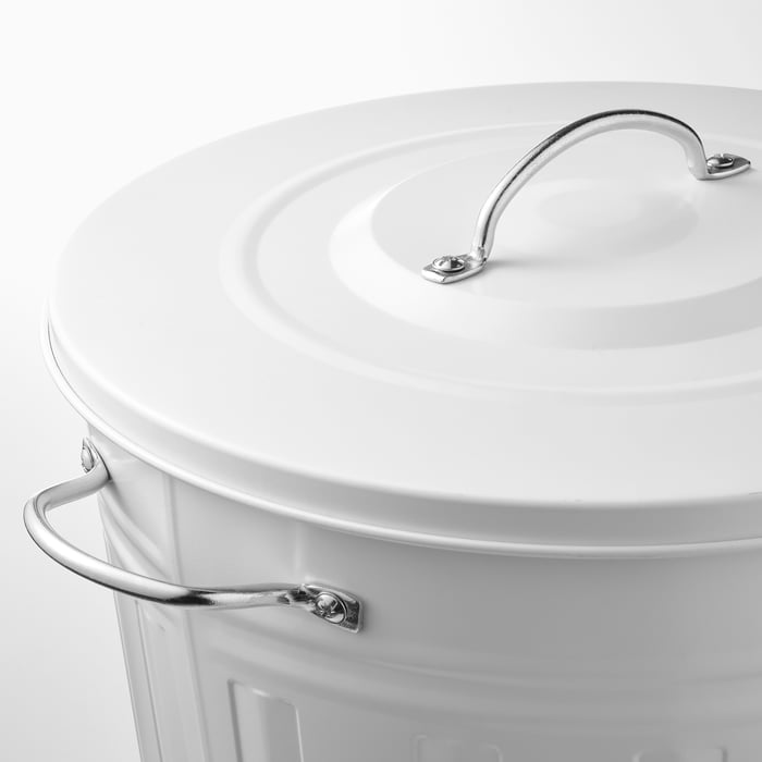 KNODD Bin with lid, white - Learn more - IKEA
