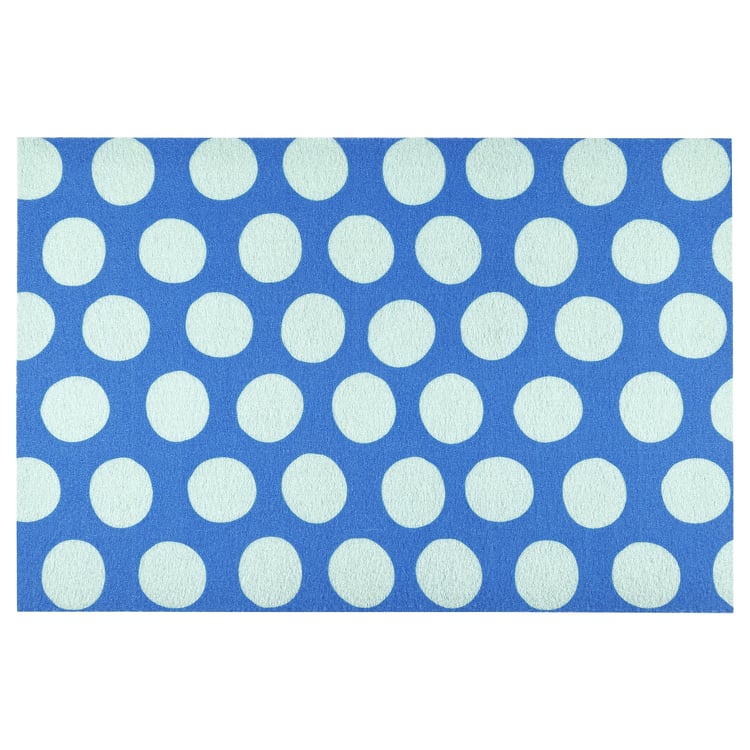 KÖRFÄLTSPIL door mat, blue green/circle pattern, 60x90 cm - IKEA