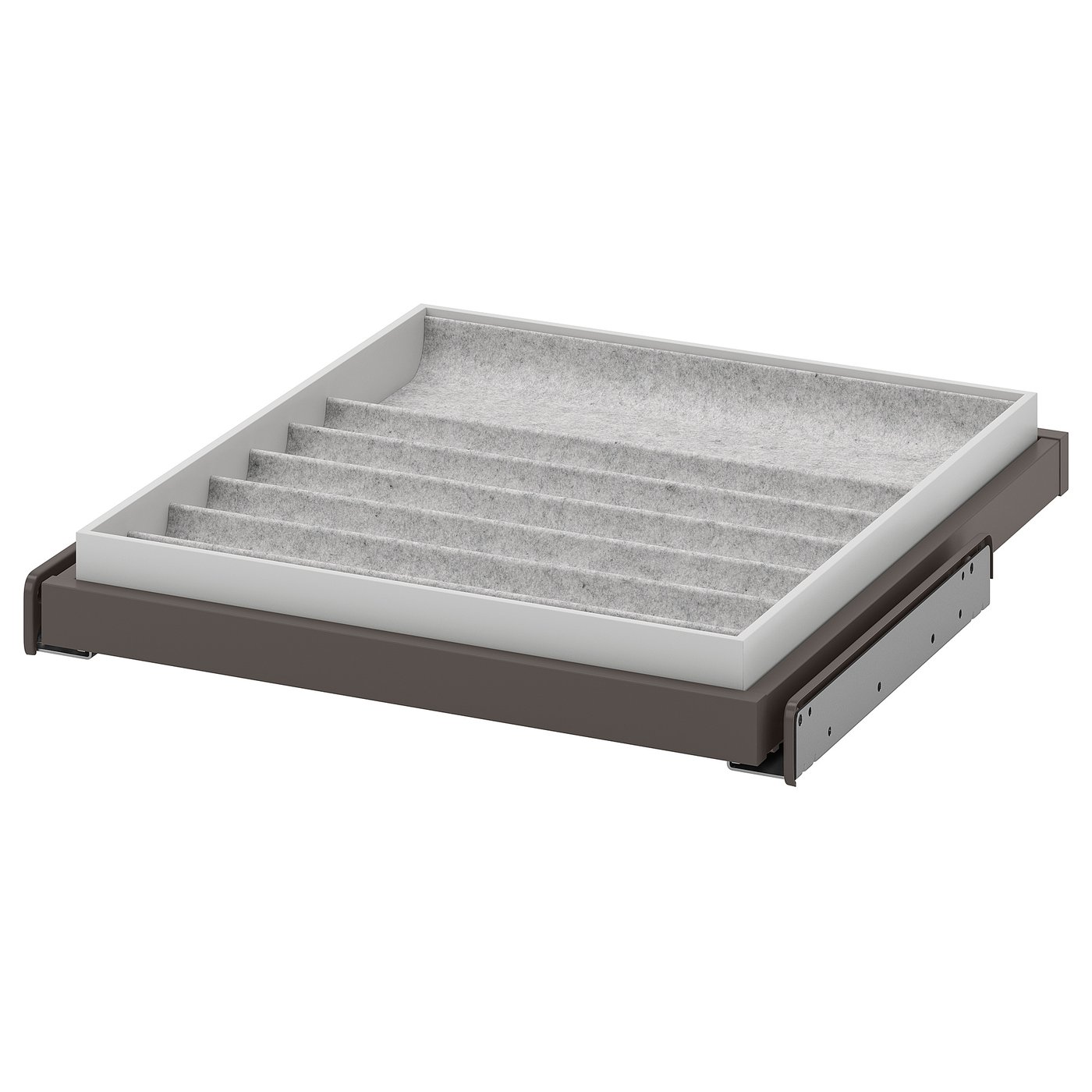KOMPLEMENT pull-out tray with insert, dark grey/light grey, 50x58 cm - IKEA