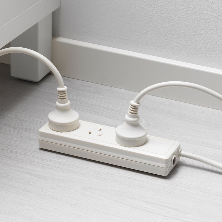 KOPPLA 3-way socket, earthed white, 1.5 m - IKEA