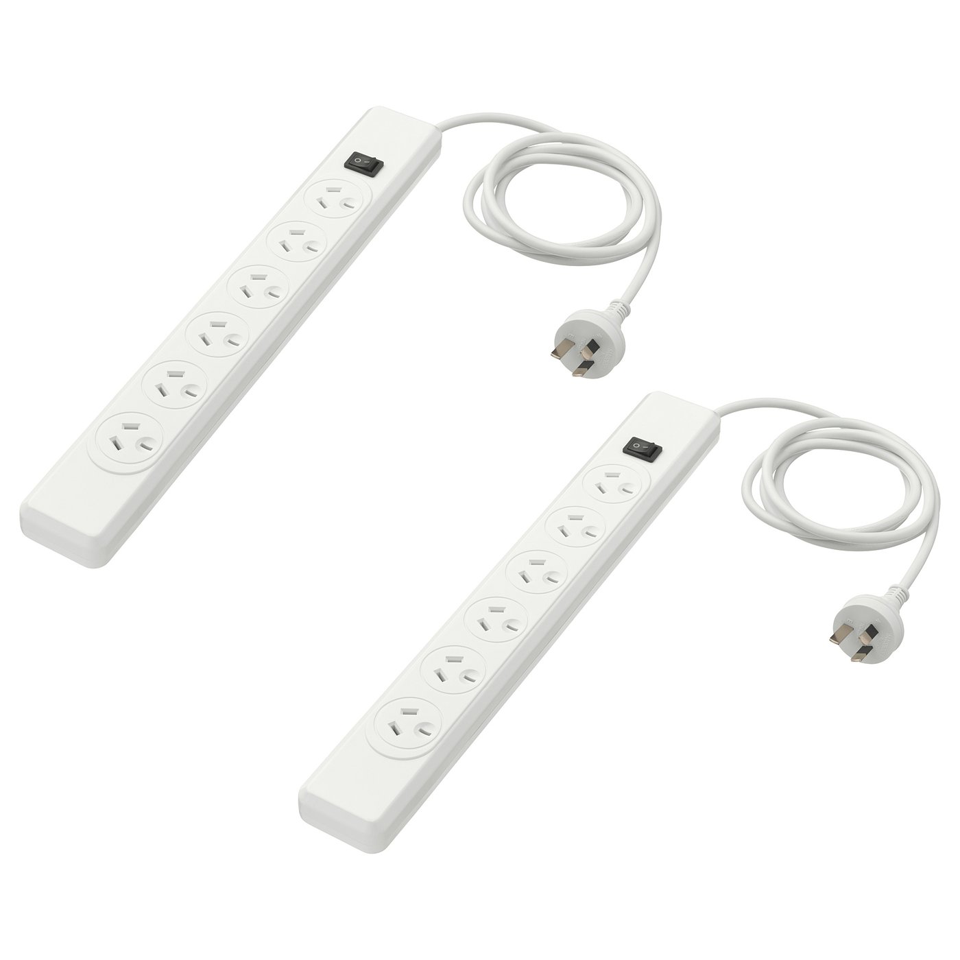 KOPPLA 6-way socket, earthed white, 1.5 m - IKEA