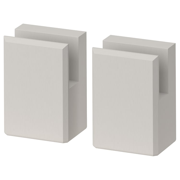 LERHYTTAN leg for decorative plinth, light grey, 8 cm - IKEA