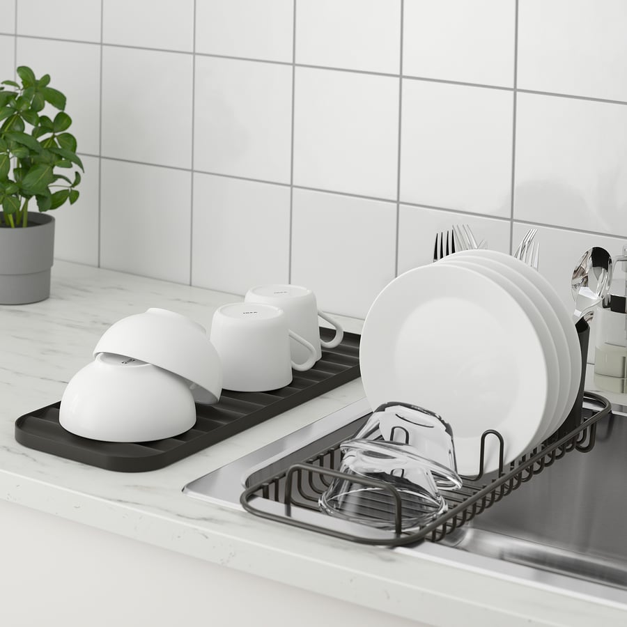 LILLHAVET multifunctional dish rack, anthracite - IKEA