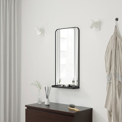 LINDBYN Table mirror, black, 14x27 cm - IKEA