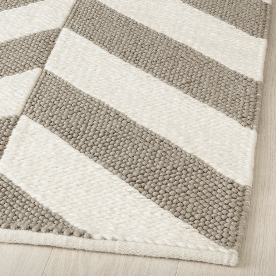 LOKSTALL rug, flatwoven, grey/beige, 170x240 cm - IKEA