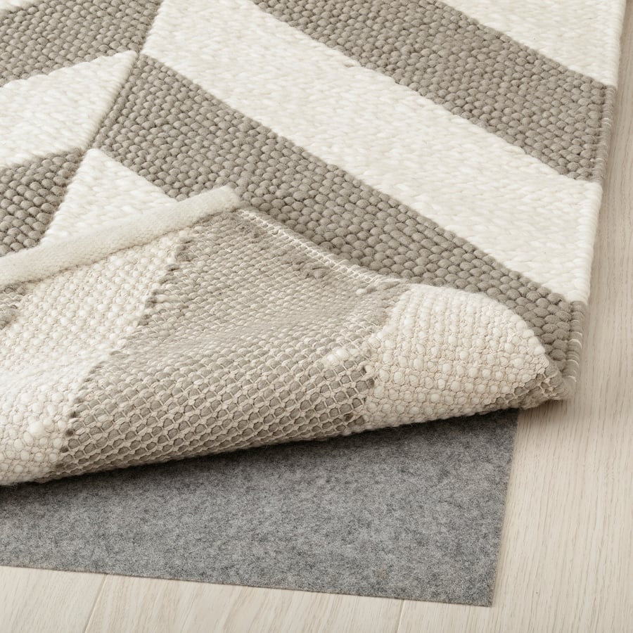 LOKSTALL rug, flatwoven, grey/beige, 170x240 cm - IKEA