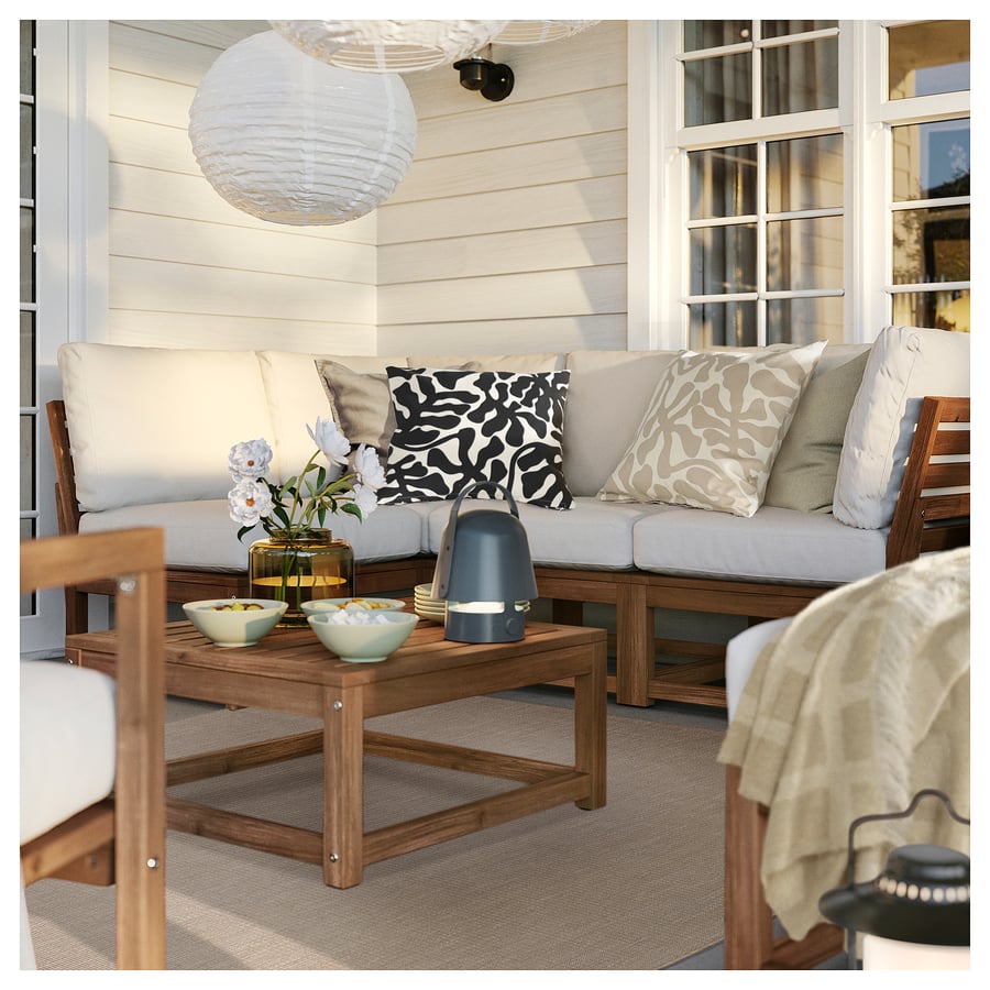 LUFTFARTYG rug flatwoven, in/outdoor, beige/stripe, 200x300 cm - IKEA