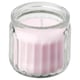 LUGNARE scented candle in glass, Jasmine/pink, 12 hr - IKEA