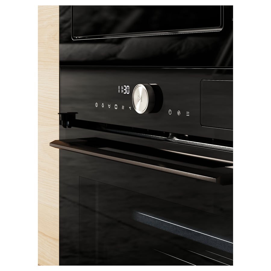 MÅGEBO forced air oven with combined steam, IKEA 500 black - IKEA