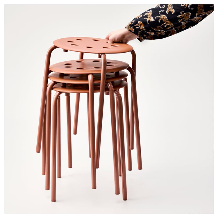 MARIUS stool, red-brown, 45 cm - IKEA