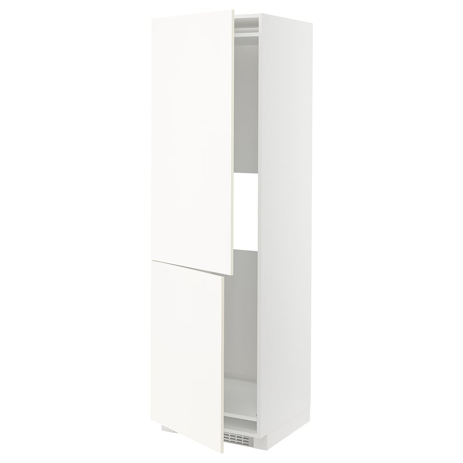 METOD hi cab f fridge or freezer w 2 drs, white/Vallstena white ...